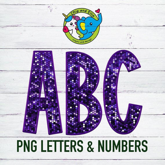 A Letra A Em Glitter Roxo MECCANIXITY Adesivos Chenille Letters M