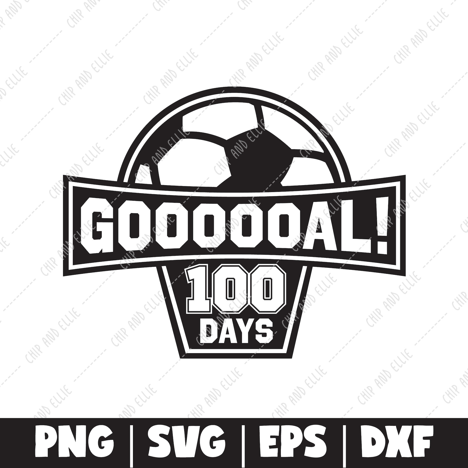 GOAL! 100 Days of School | Soccer Ball | 100th Day of School Svg ...