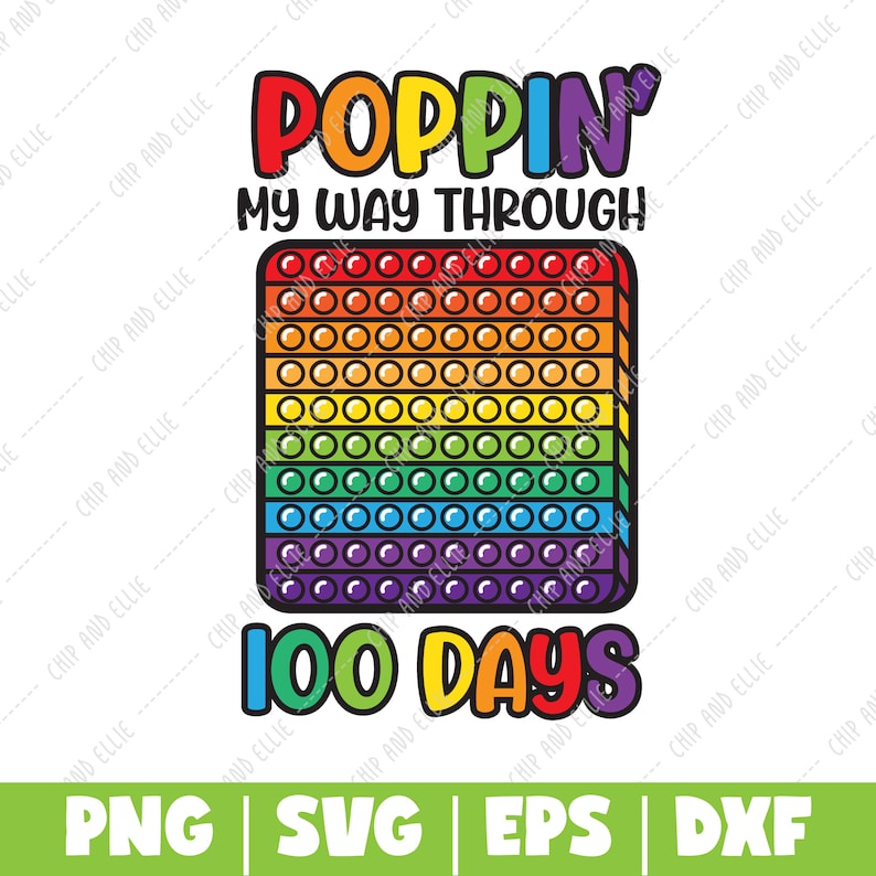 Poppin My Way Through 100 Days 100 Days SVG 100th Day of - Etsy