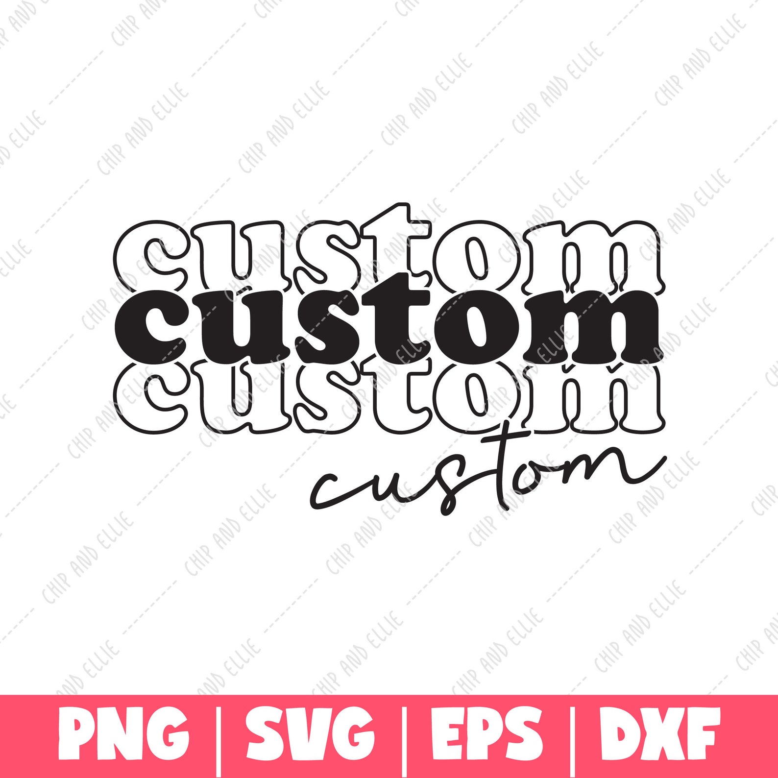 Custom Stacked Name SVG PNG DXF Eps Cricut Cut File | Etsy