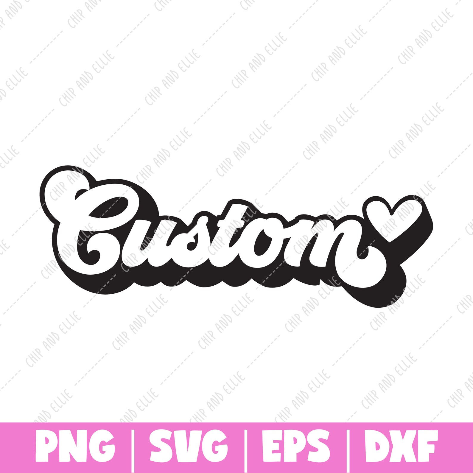 Custom Name With Heart Script SVG Custom Svg PNG DXF Eps - Etsy