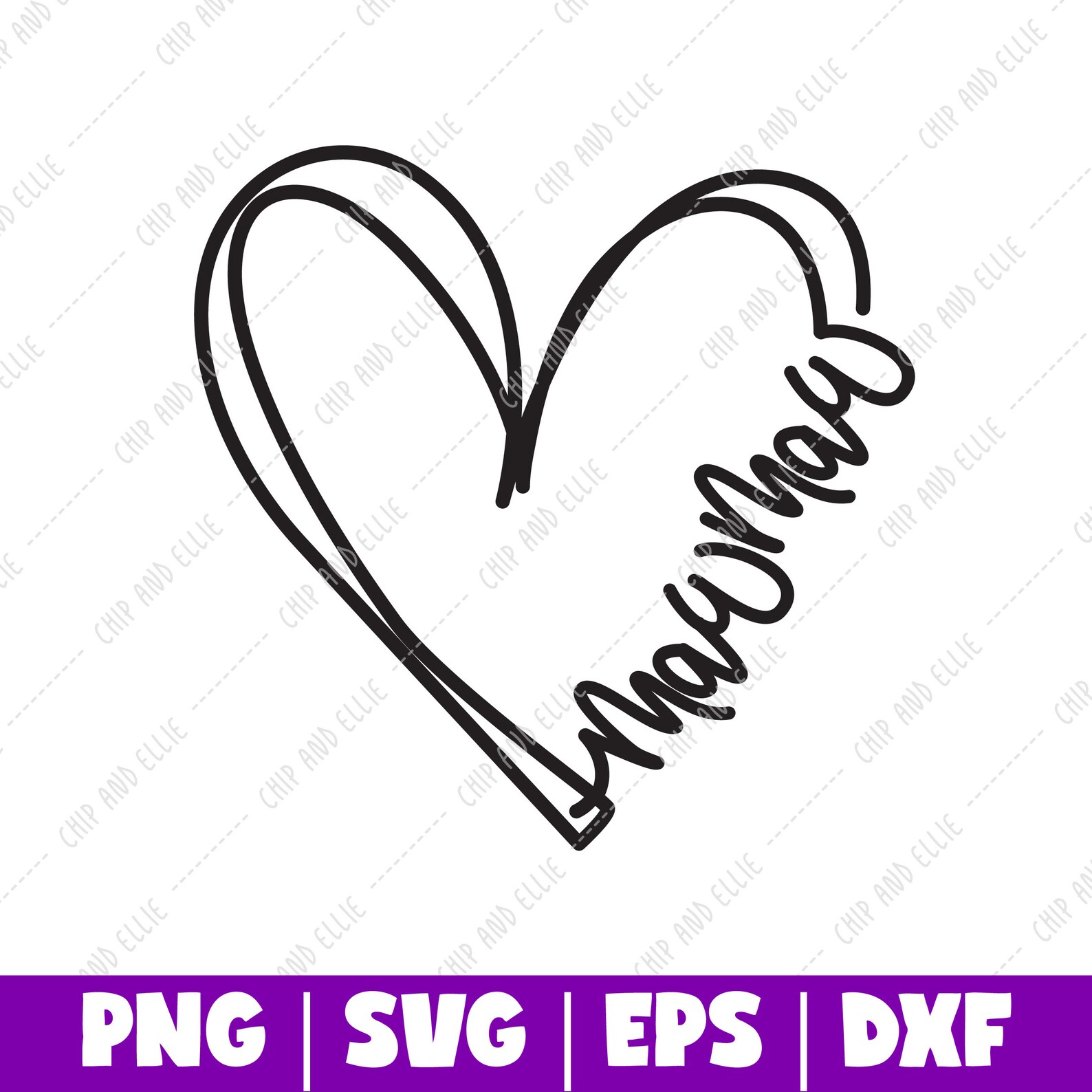 Mawmaw Heart Line Cut File Heart SVG Instant Download - Etsy