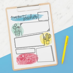 Cactus Meet the Teacher Flyer - Google Slides - Instant Download ...