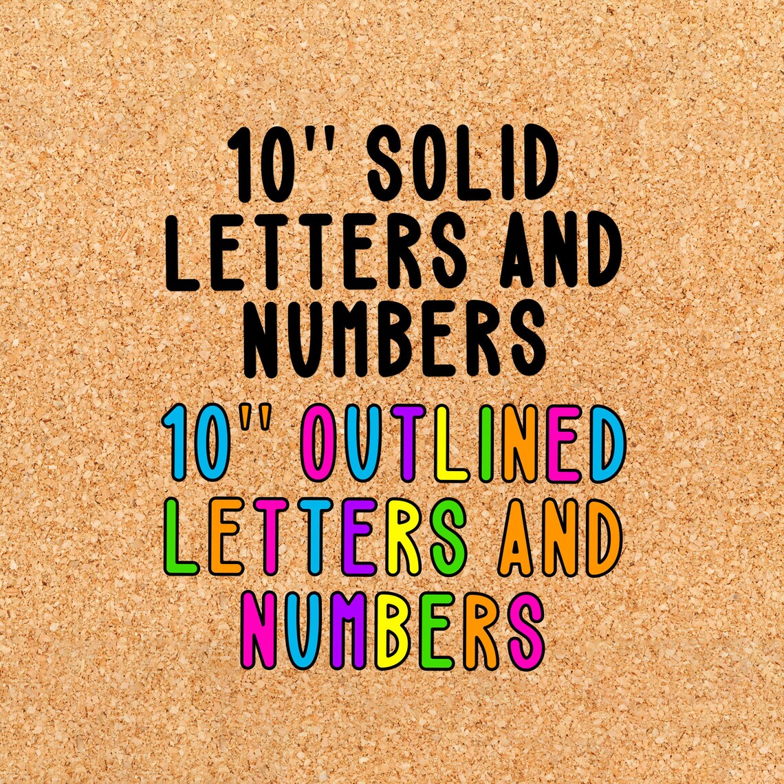 10 Inch Bulletin Board Letters and Numbers Cut File Included - Etsy