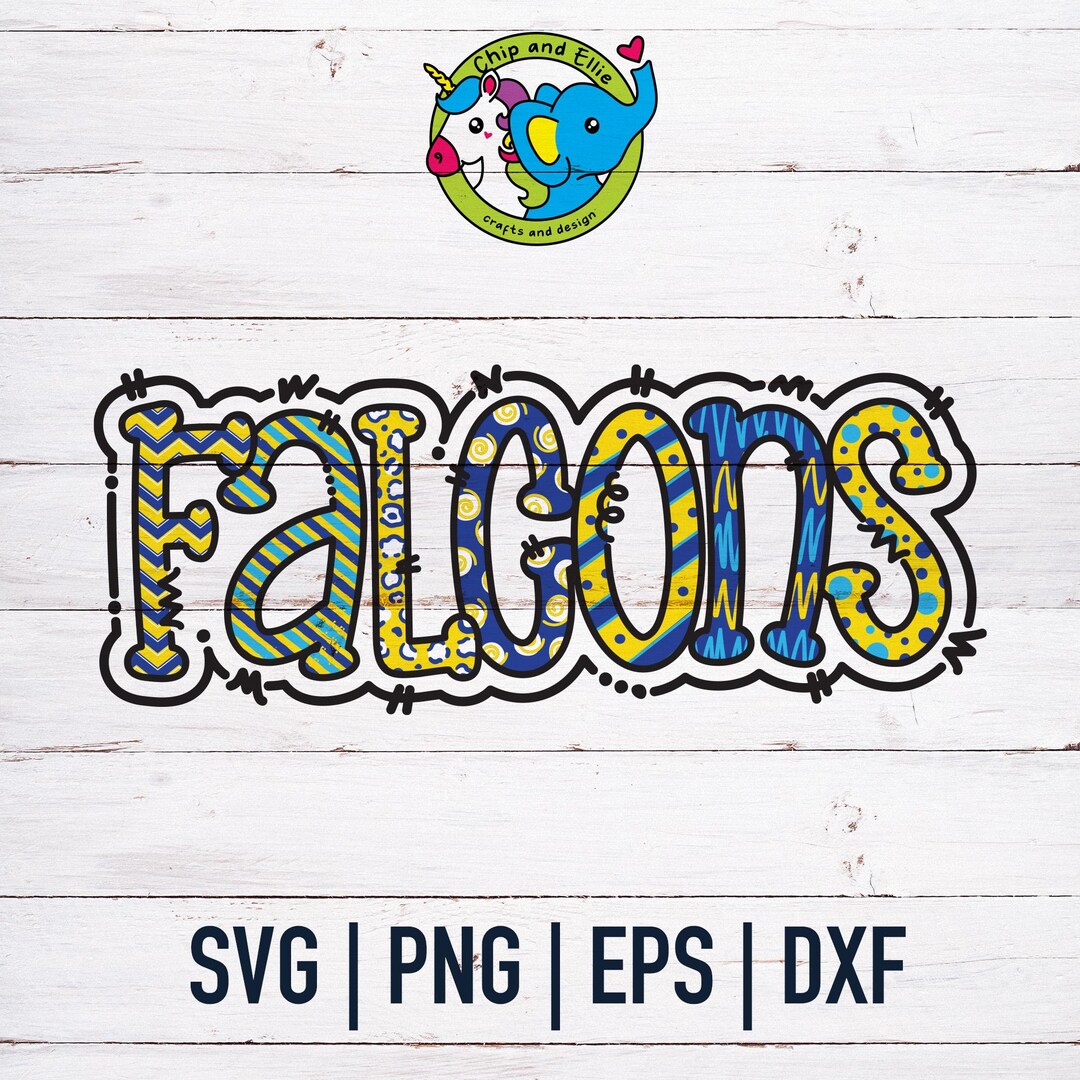 Doodle Falcons SVG | School Mascot | Mascot Fun | Football Team ...