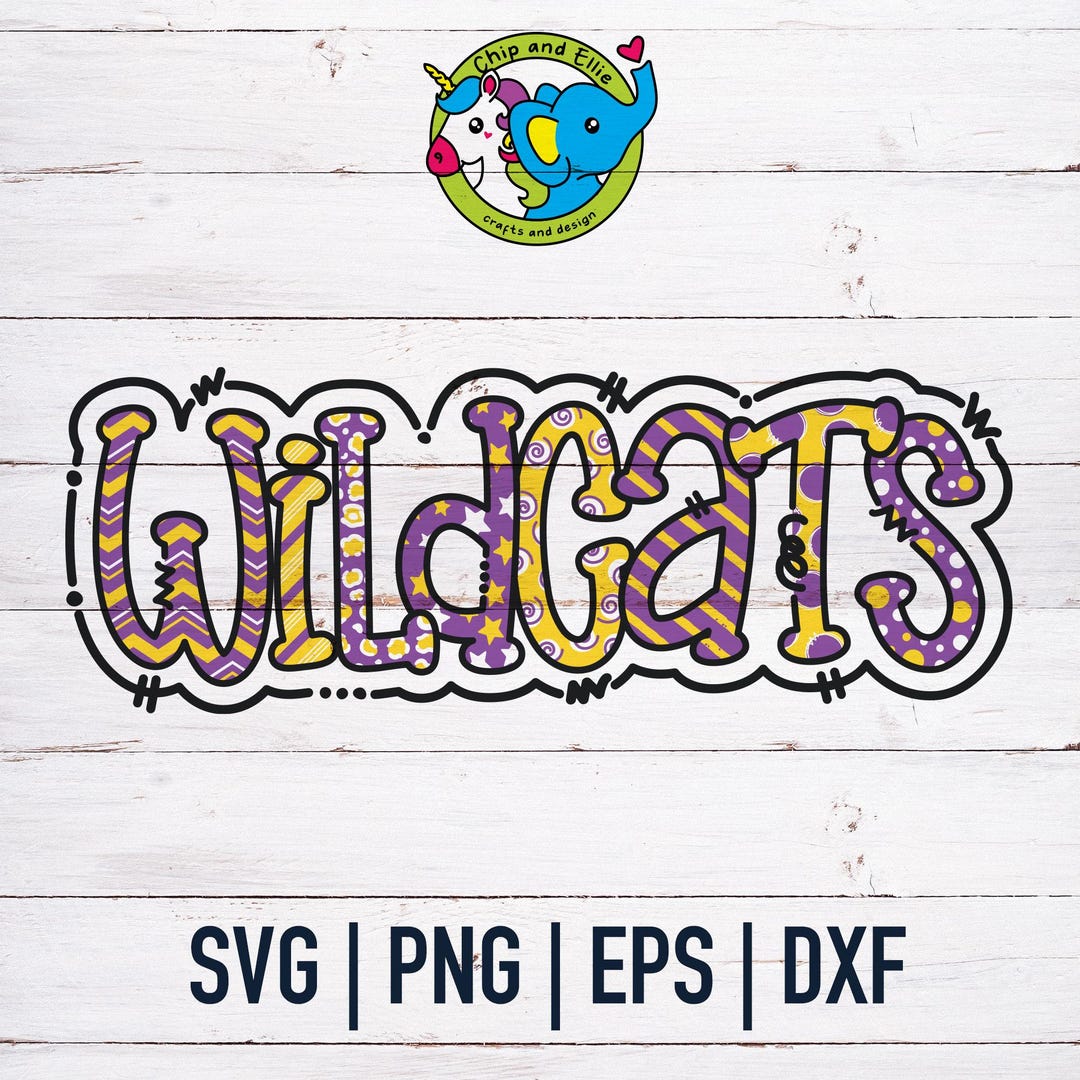 Doodle Wildcats SVG | School Mascot | Mascot Fun | Football Team ...