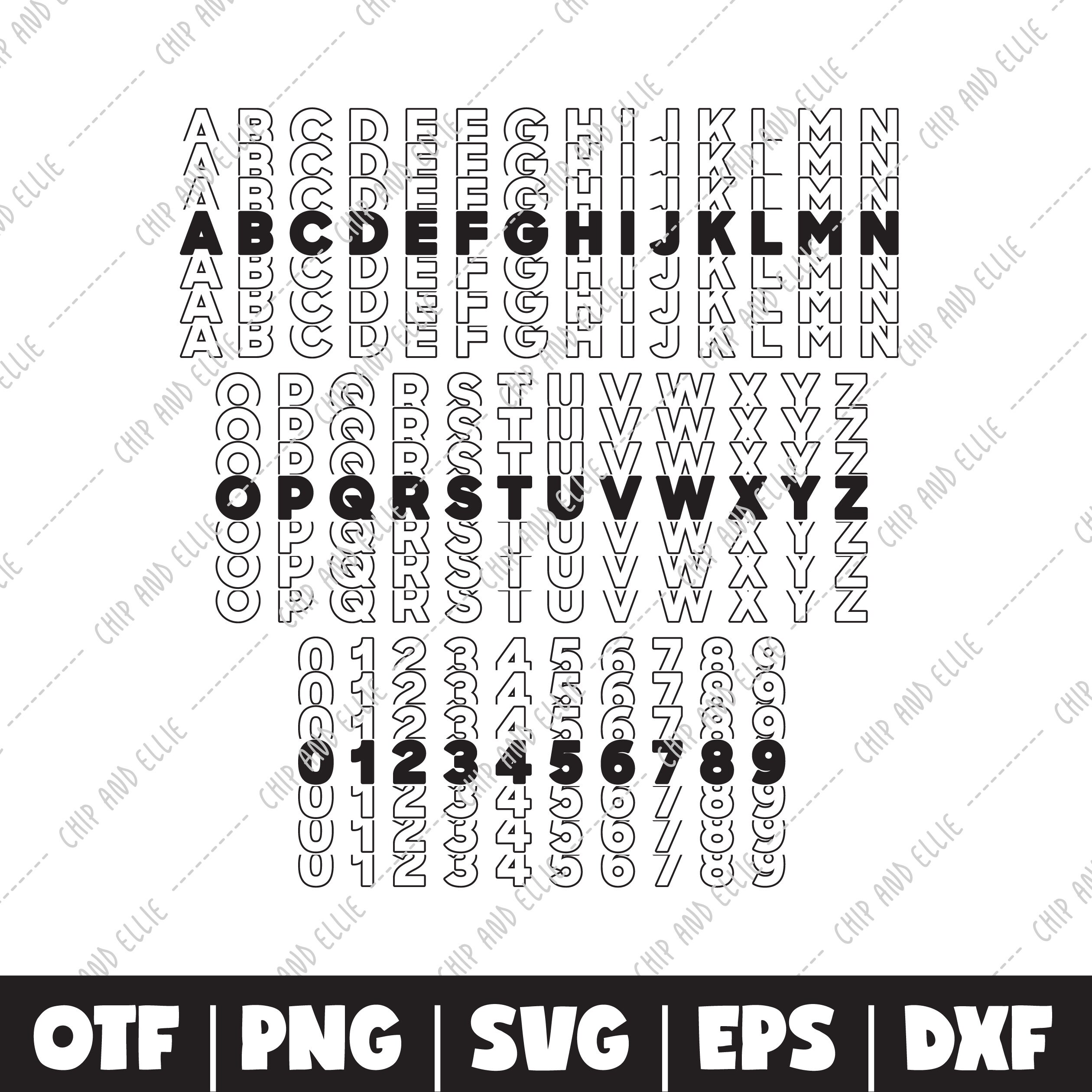 Stacked SVG Font | OTF Installable Font | Dtf Eps Png | School Mascot ...