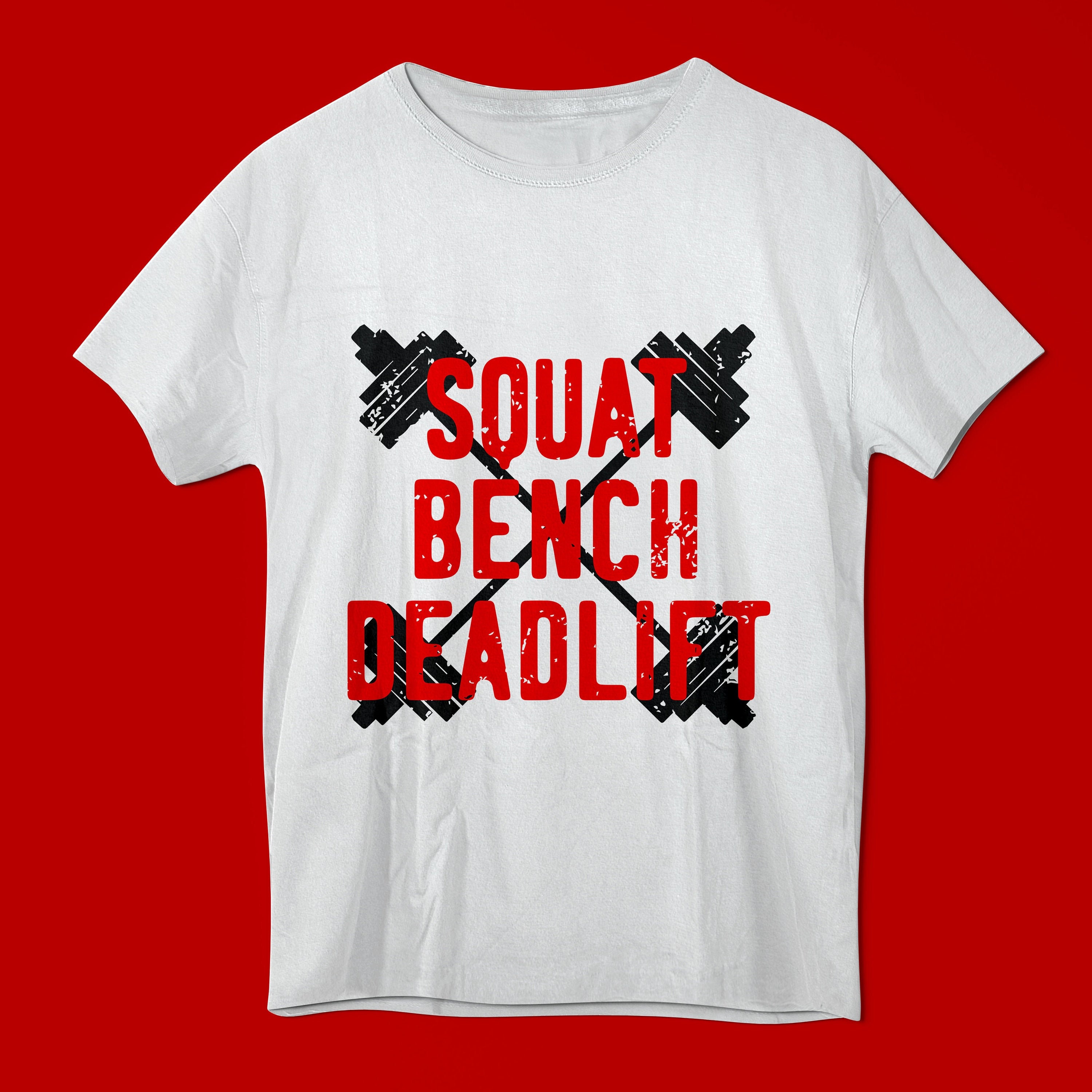 Squat Bench Deadlift Powerlifting - PNG Dtf SVG - Cut File Digital File ...