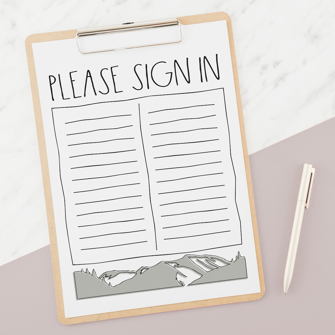 Mountains Meet the Teacher Flyer Bonus Sign in Sheet | Etsy