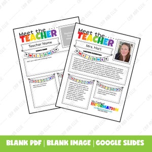 Meet the Teacher | Editable Teacher Flyer | Google Sheets | Instant ...