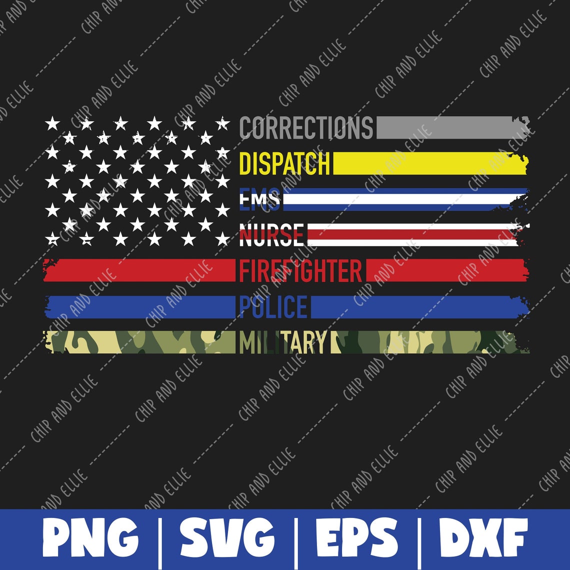 First Responder Svg | Police Ems Firefighter Nurse Military Corrections ...