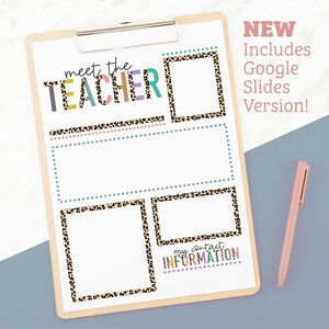 Leopard Print Meet the Teacher | Editable Welcome Flyer | Google Sheets ...