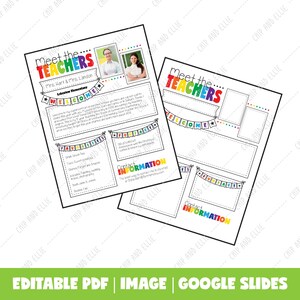 Meet the Teachers Flyer | Multiple Teachers | Welcome Letter | Two ...