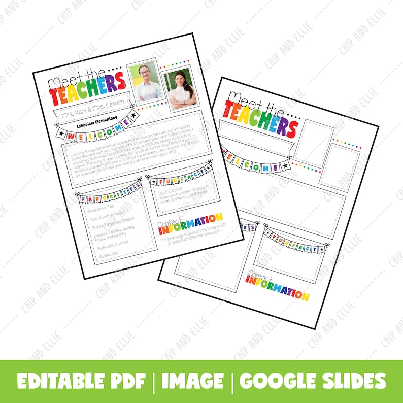 Meet the Teachers Flyer Multiple Teachers Welcome Letter - Etsy