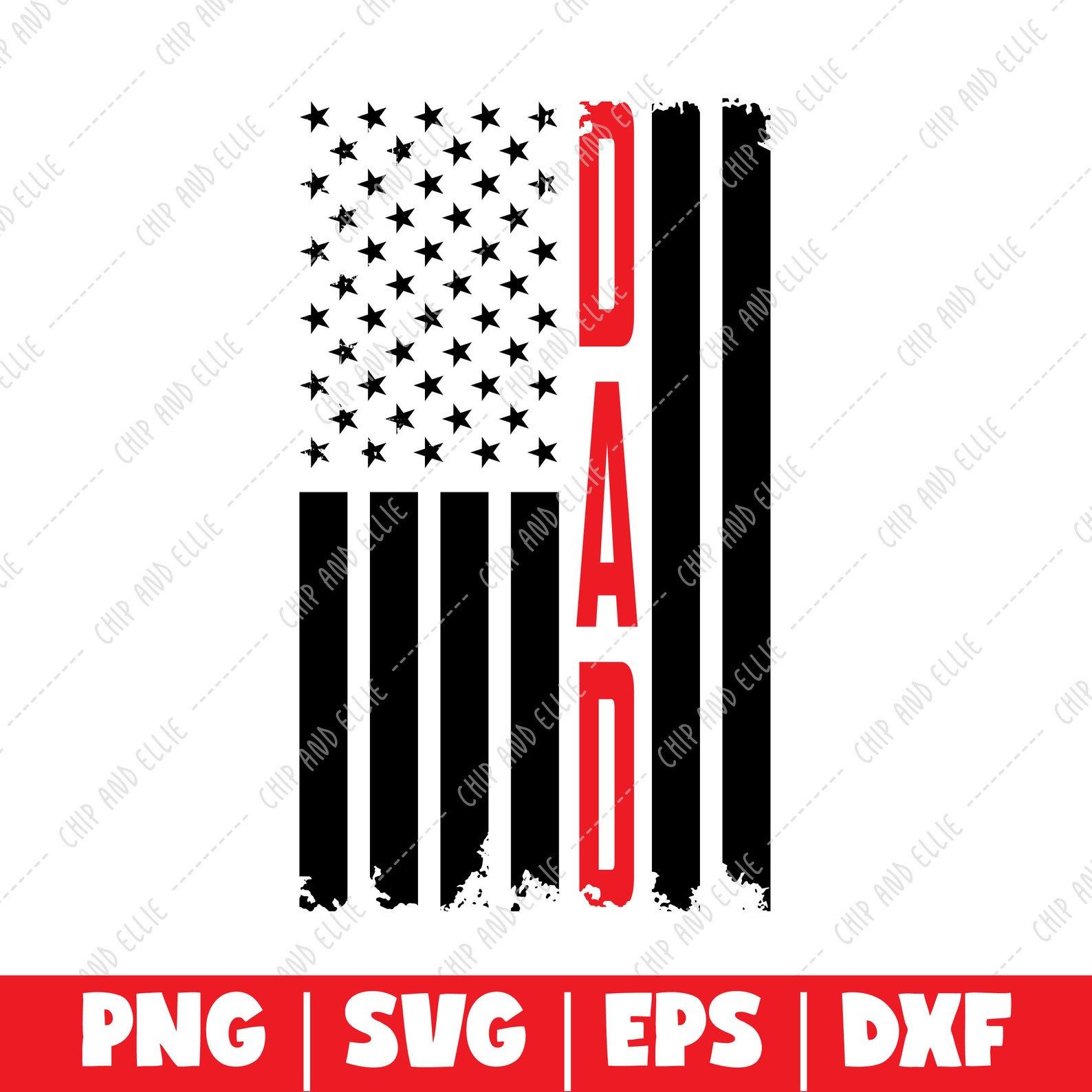 Dad Cut File Stripe Flag SVG PNG DXF Digital Cut File - Etsy