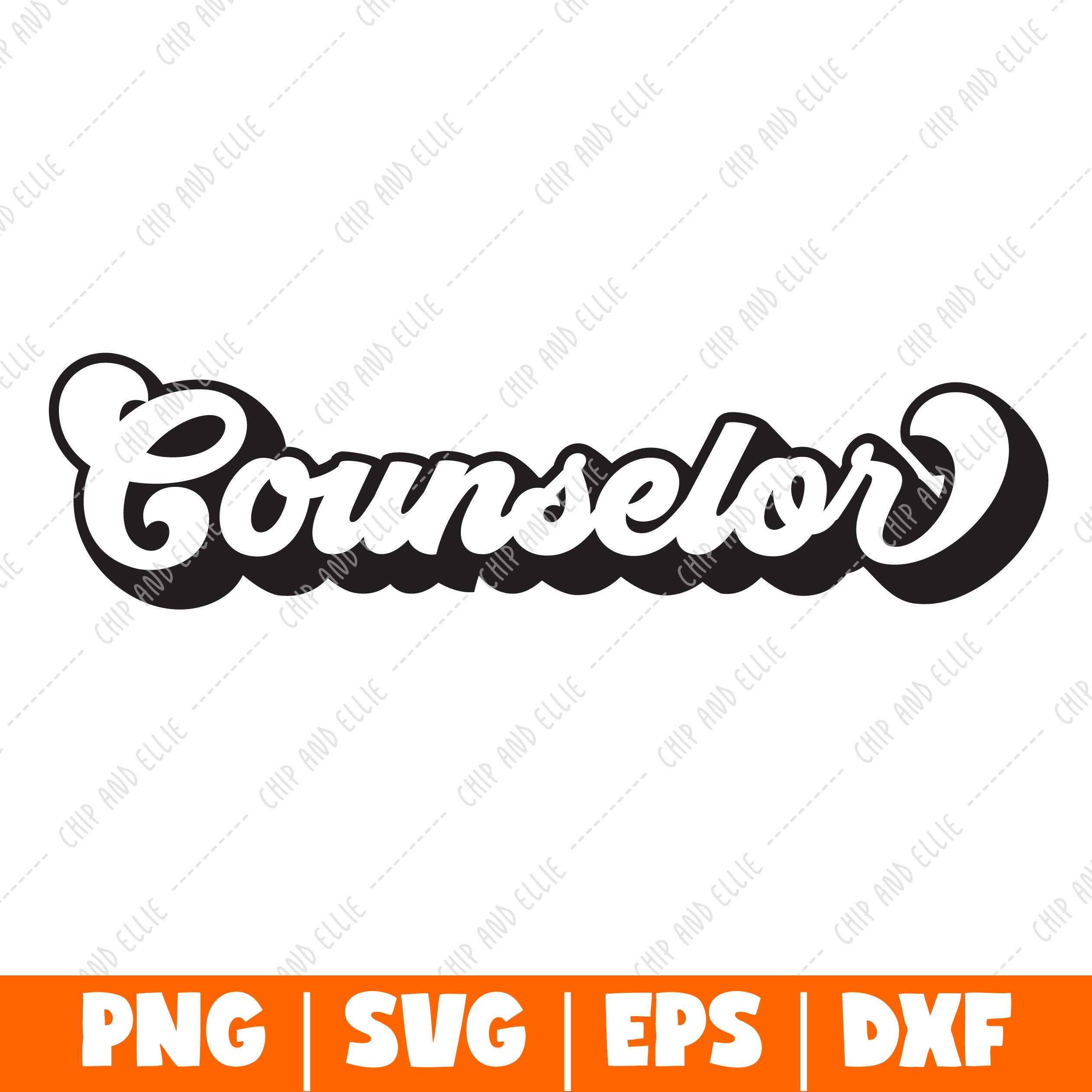 Counselor SVG Retro Script Cricut Cut File Instant - Etsy UK