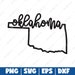 Oklahoma State Outline State T Shirt Cricut SVG Instant Download PNG ...