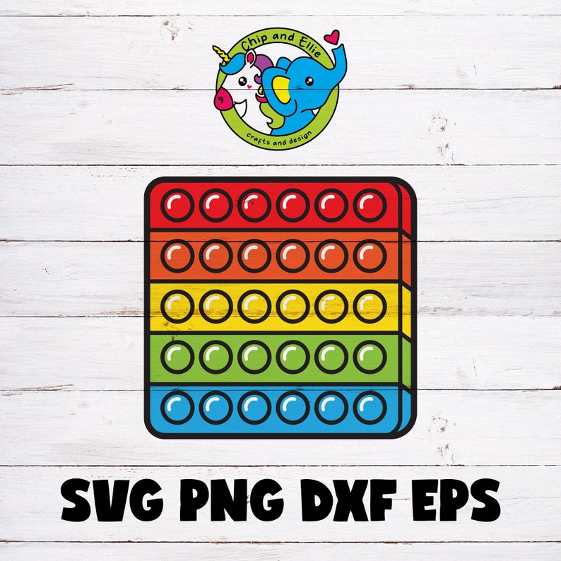 Square 5x6 Popper SVG PNG DXF Eps Fidget Toy Pop It | Etsy