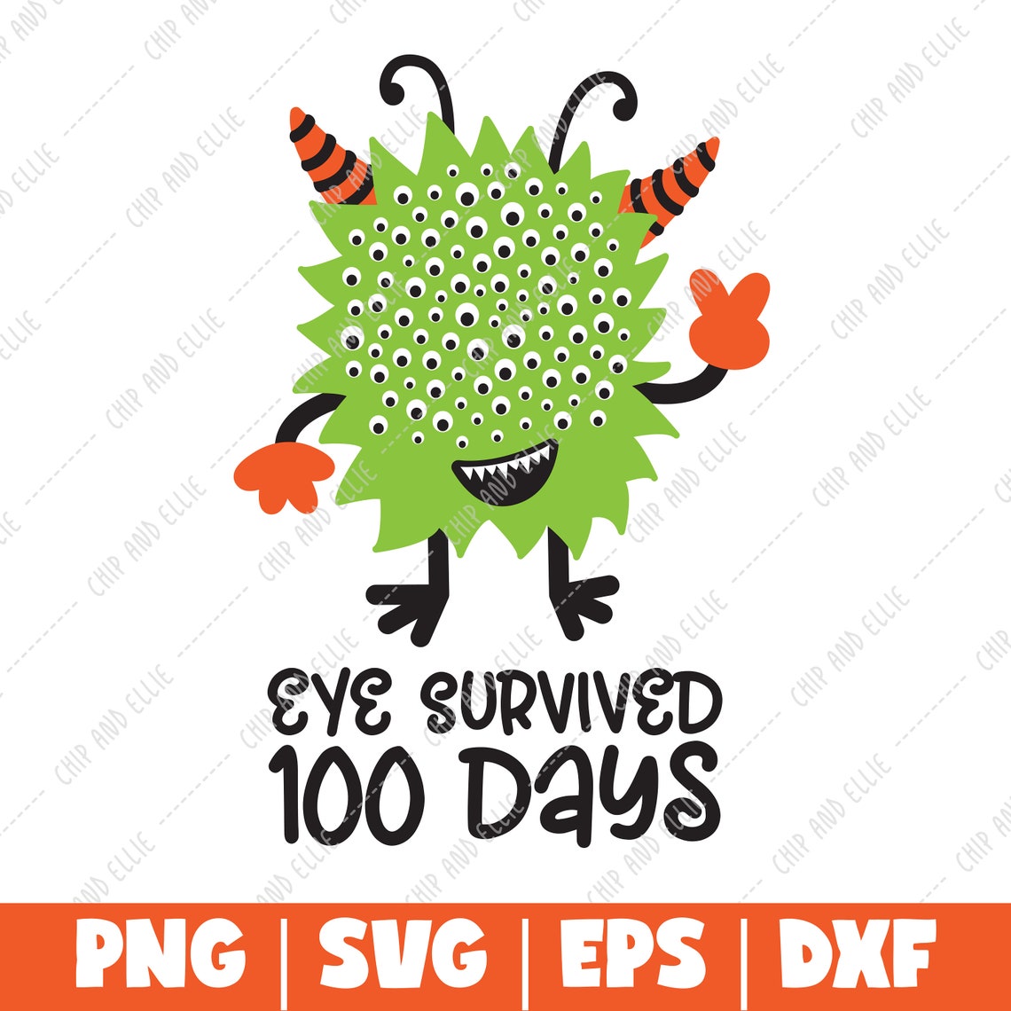Eye Survived 100 Days 100 Days SVG 100th Day of School - Etsy