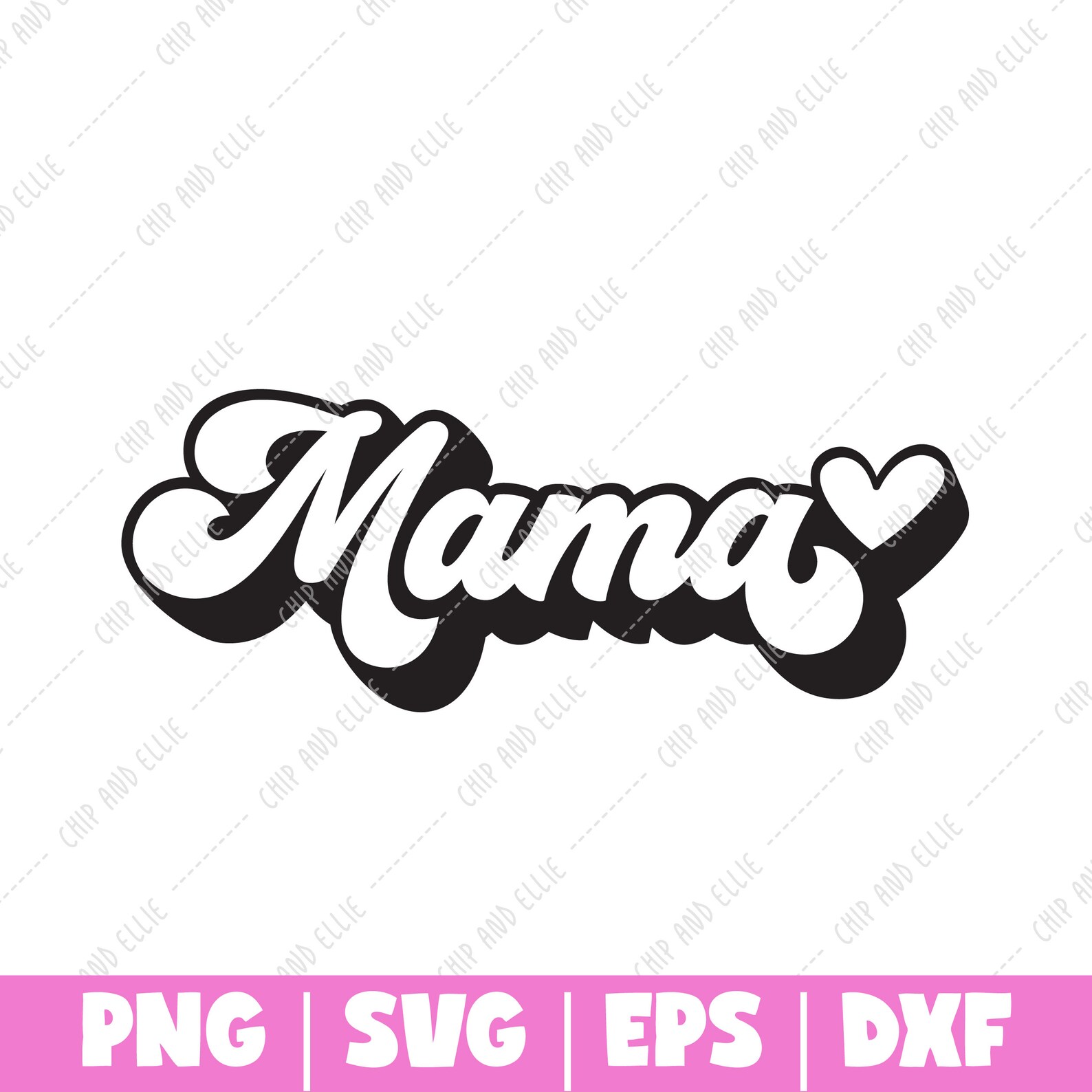 Mama Heart Script SVG Mama Svg Instant Download PNG DXF - Etsy
