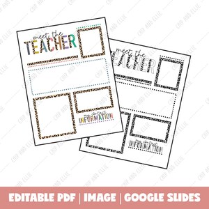 Leopard Print Meet the Teacher | Editable Welcome Flyer | Google Sheets ...