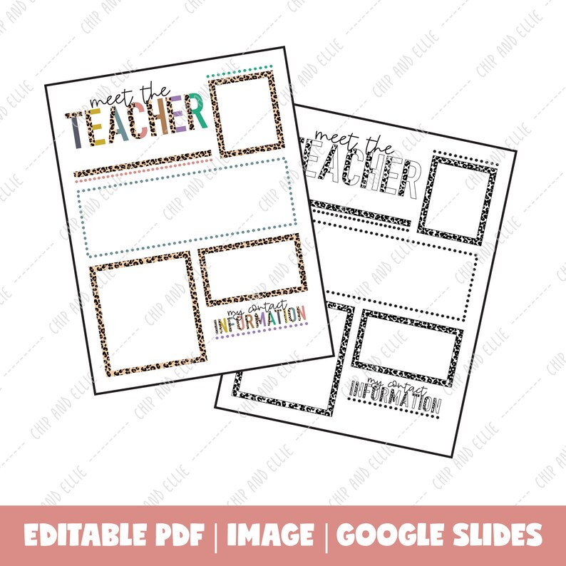 Leopard Print Meet the Teacher Editable Welcome Flyer - Etsy