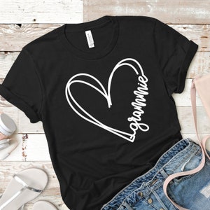 Grammie Heart Line Cut File Grammie Heart SVG Instant Download PNG DXF ...