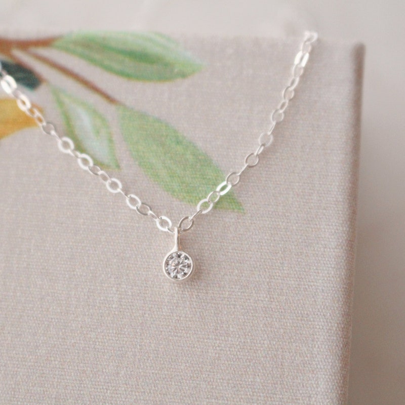 Dainty Silver Necklace - Etsy