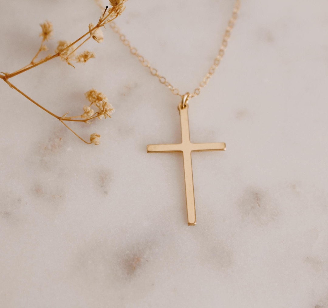Skinny Cross Necklace, Dainty Skinny Cross Necklace, Minimalist Cross ...