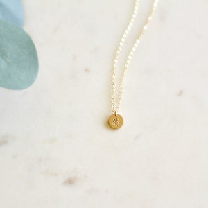 Gold Sun Necklace, Small Sun Charm Necklace, Tropical Necklace, Sun ...