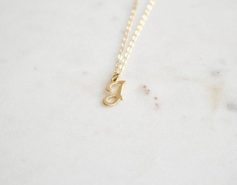 Script Initial J Necklace Letter J Monogram J Necklace Gold - Etsy