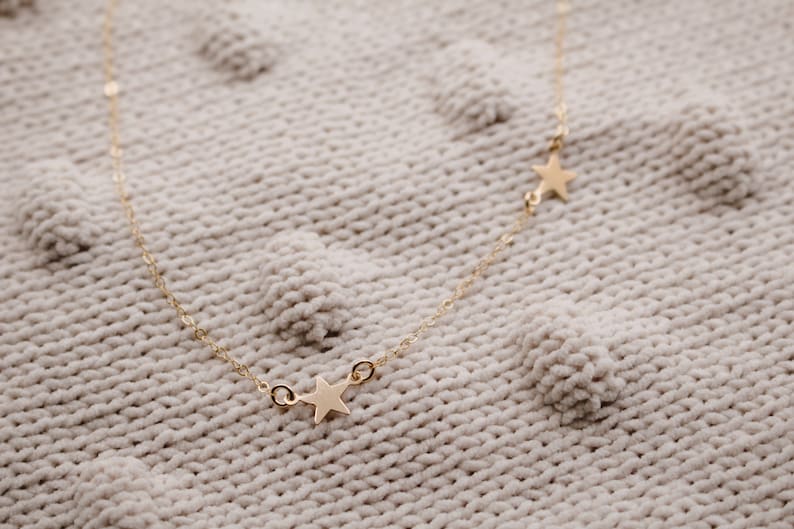 Star Necklace 14k Gold Filled Star Necklace Dainty Star - Etsy