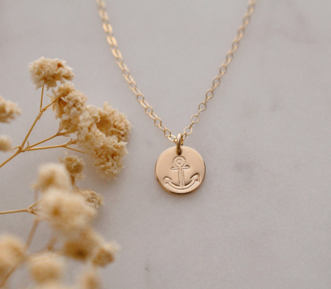 ANCHOR Necklace, Tiny Anchor Jewelry, Gold Anchor Necklace, Silver ...