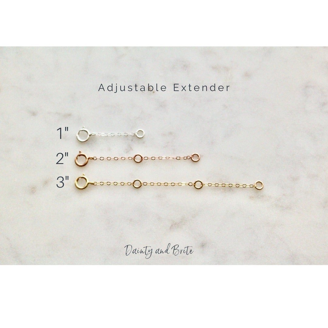 2 Inch 14k Gold Filled OR Sterling Silver Extender | Chain Extender ...