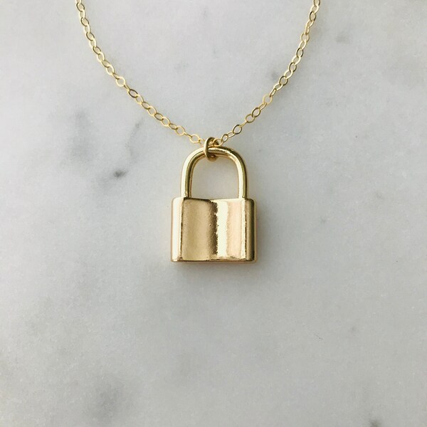 Padlock Necklace - Etsy
