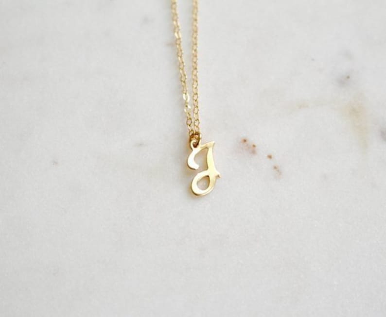 Script Initial J Necklace Letter J Monogram J Necklace Gold - Etsy