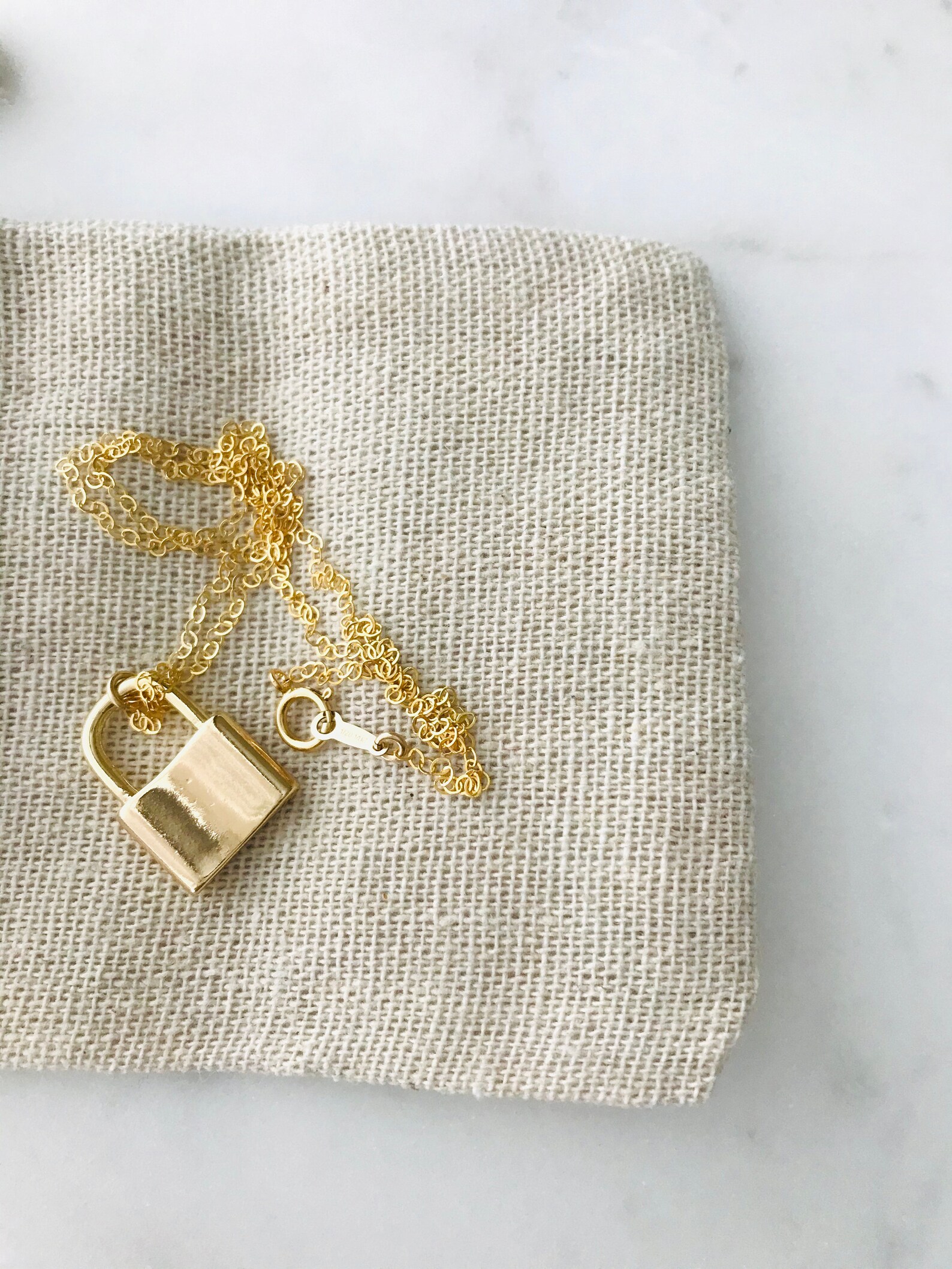 14K Gold Filled Lock Necklace Large Lock Necklace Lock - Etsy