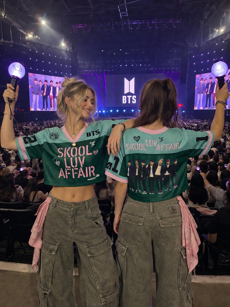 BTS Skool Luv Affair Cropped Football Jersey, Kpop BTS Fan Crop Top ...