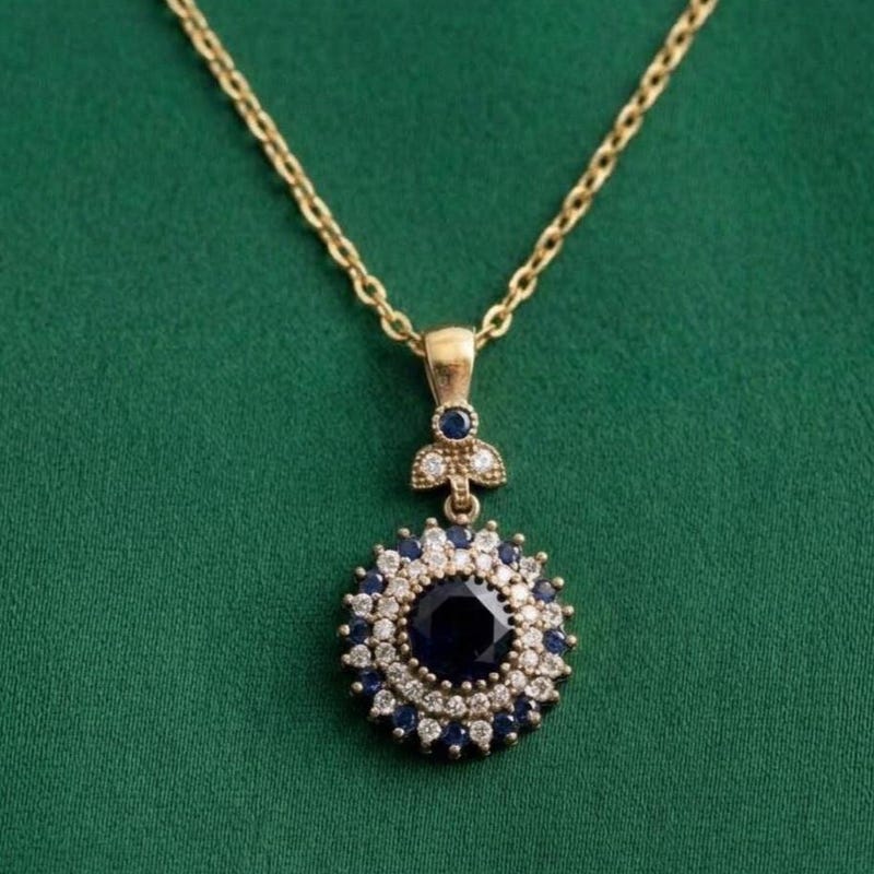 Antique Pendant Sapphire - Etsy