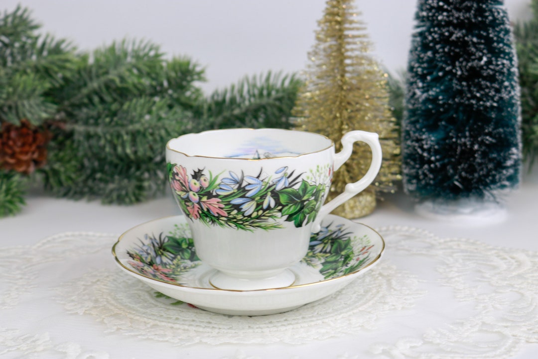 Royal Standard Winter Pond Scene Teacup and Saucer, English Bone China ...