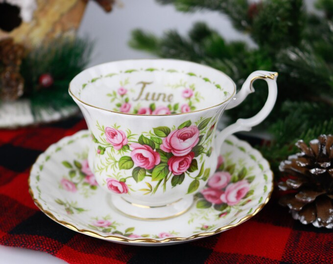Royal Albert Flower of the Month June Teacup and Saucer, English Bone ...