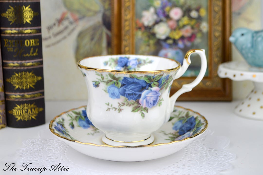 Royal Albert Moonlight Rose Teacup and Saucer Set, English Bone China ...