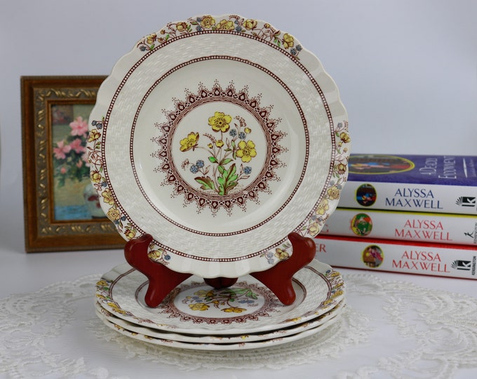 Spode Buttercup Set of 4 Side Plates, English Earthenware Dinnerware ...