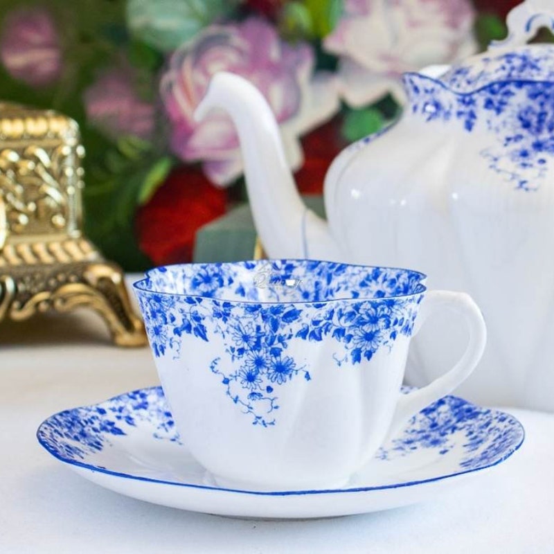 Blue China Tea Cup - Etsy