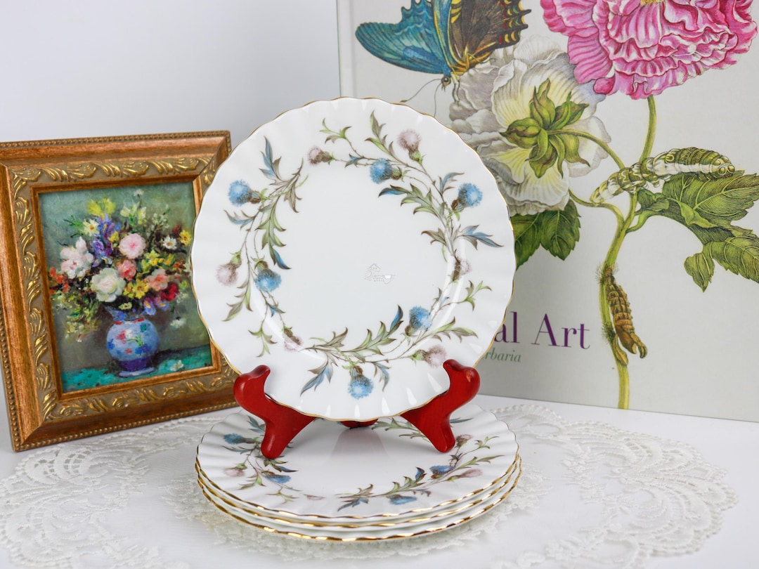 Royal Albert Brigadoon Set of 4 Side Plates, English Bone China Side ...