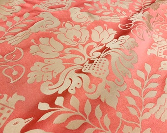 SCALAMANDRE LOVE BIRD Silk Damask Fabric 10 Yards Sun | Etsy