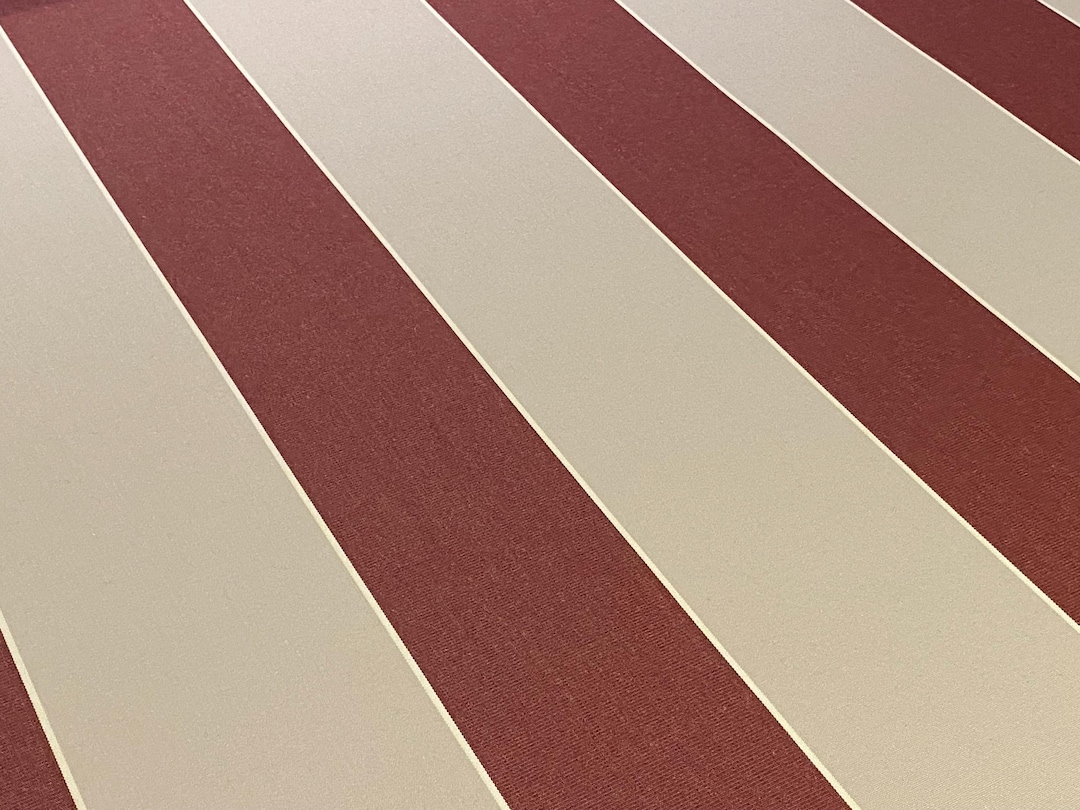 Sunbrella Brick "havelock" Woven Water Repellent Acrylic Striped ...
