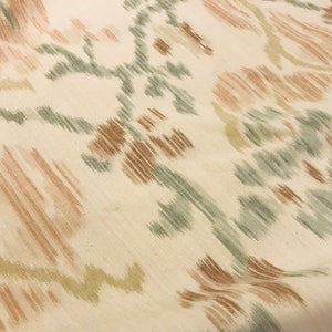 Ralph Lauren Antique Rose "leandre WARP Print" Ikat Floral Cotton Blend ...