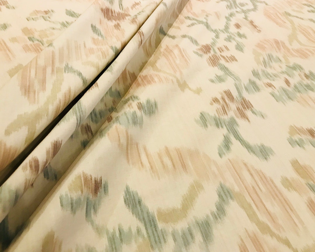 Ralph Lauren Antique Rose "leandre WARP Print" Ikat Floral Cotton Blend ...