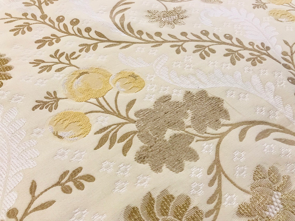 Scalamandre Colony Collection Vanille "monochromo" Italian Floral ...